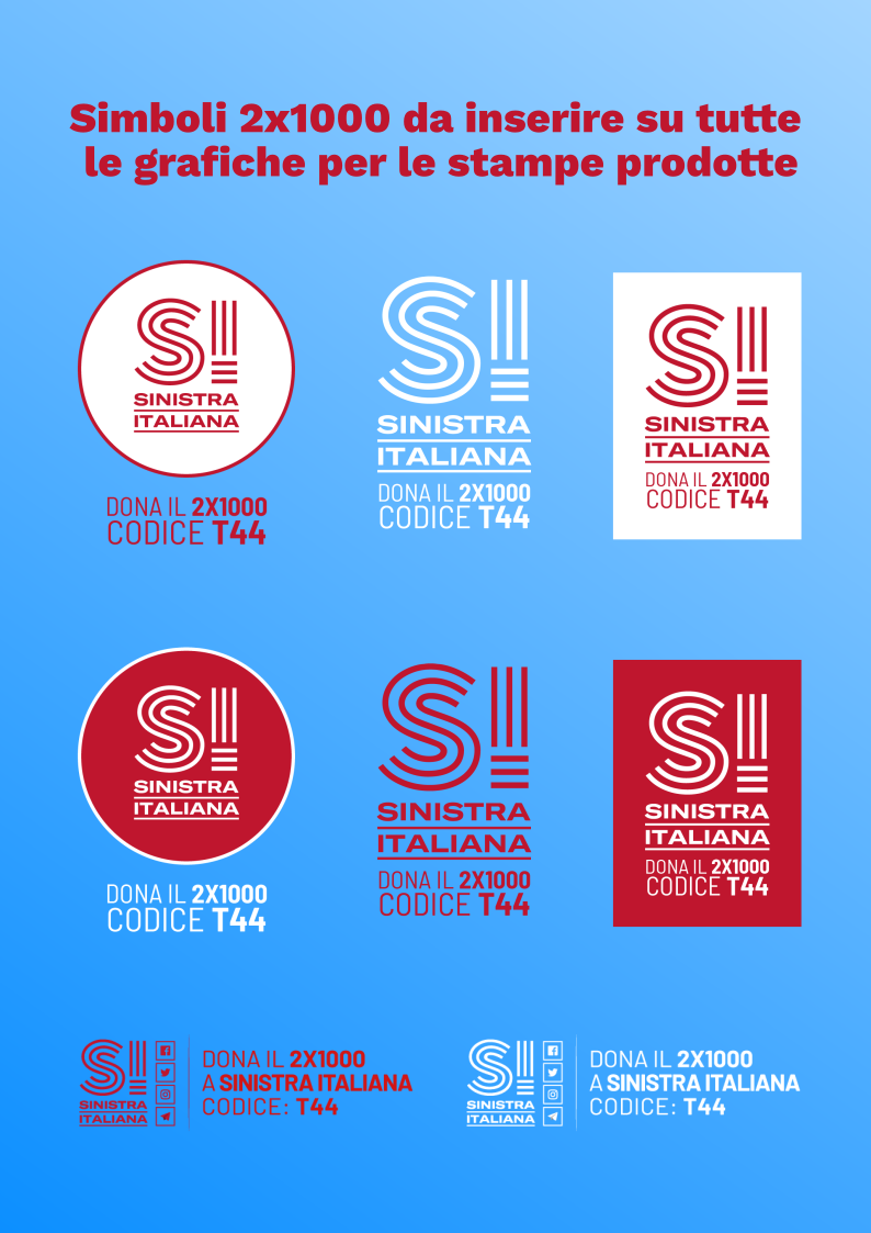 Simboli SI 2 x 1000 - Sinistra Italiana